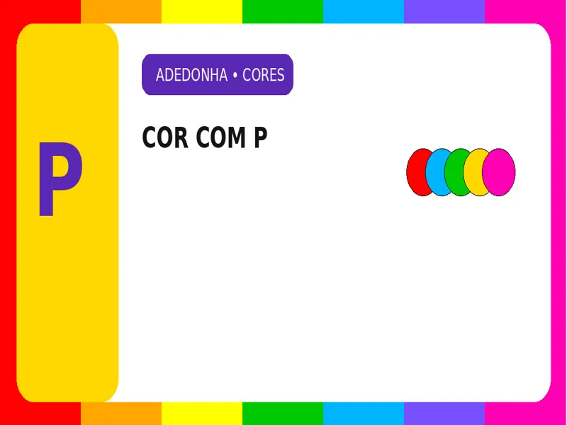 Cor com P: Lista Completa de Cores com a Letra P para Adedonha - rits